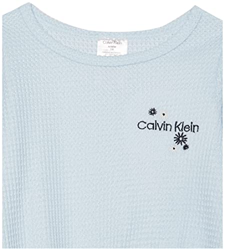 Calvin Klein Girls' Thermal Pajama Set, Flowers