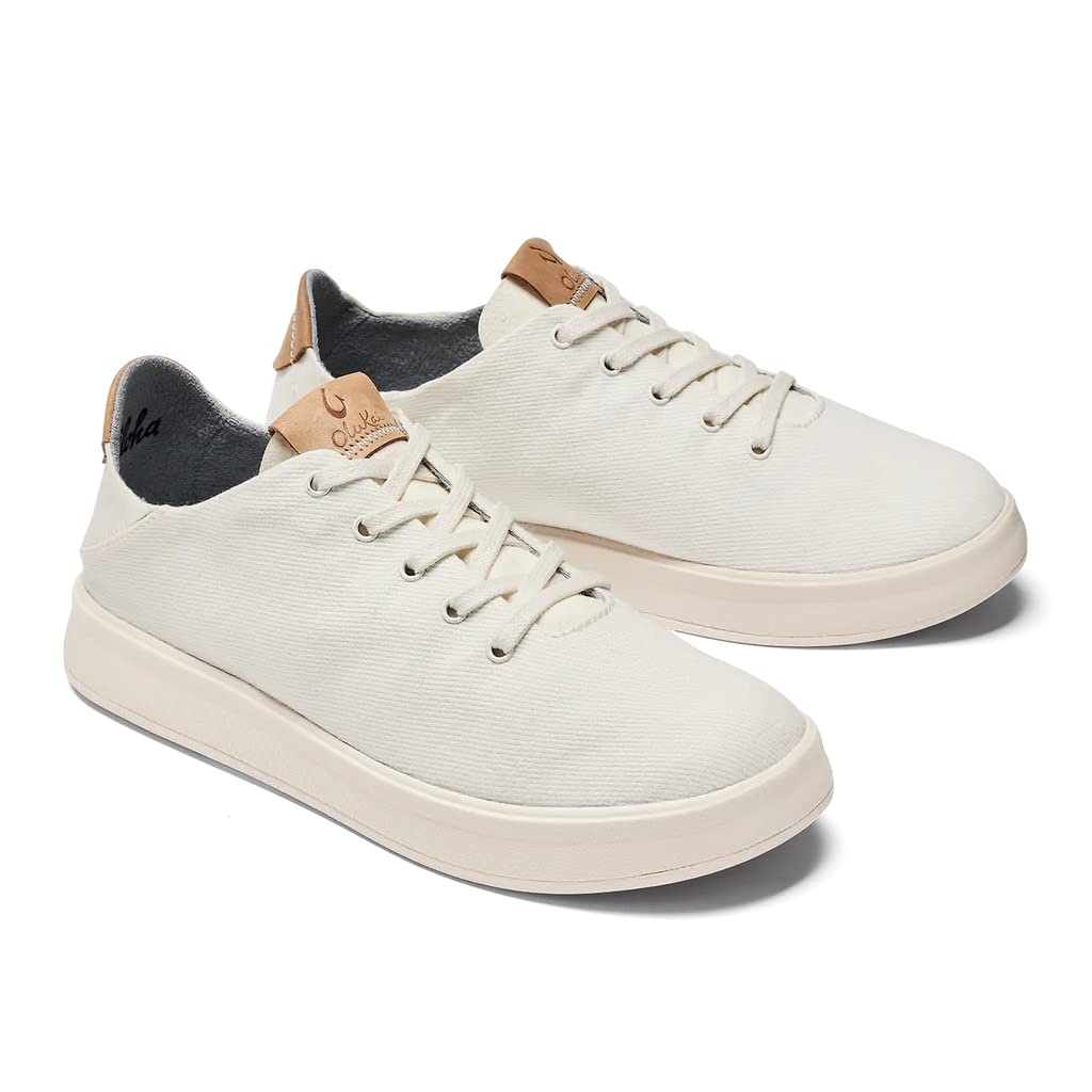 OLUKAI Ki'ihele Li Women's Slip On Sneakers, Casual Everyday Shoes with Drop-In Heel & Breathable Mesh Design, Lightweight & All-Day Comfort, Off White/Off White, 8