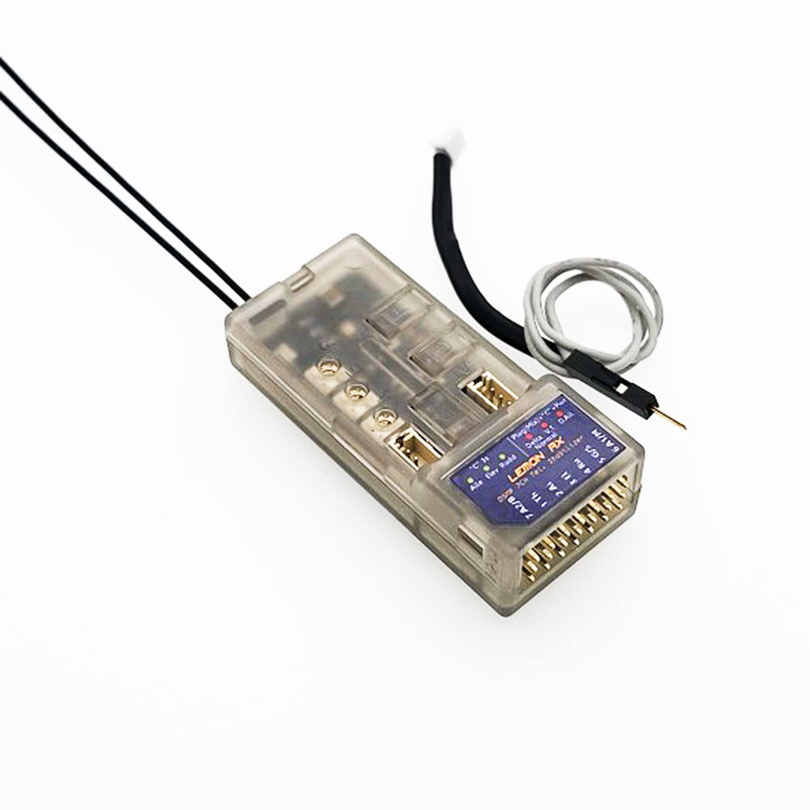 Buddy RC Compatible Spektrum Full-Range DSMP Telemetry StabilizerοΌ DSMX DSM2 Compatible 7-CH Telemetry Stabilizer Voltage Probe Receiver LMN0086VP