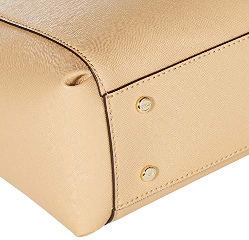 Calvin Klein Hayden Saffiano Leather Triple Compartment Shoulder Bag Satchel, RYE