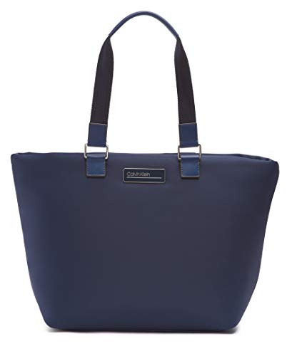 Calvin Klein Jaina Nylon Double Handle Tote, Navy