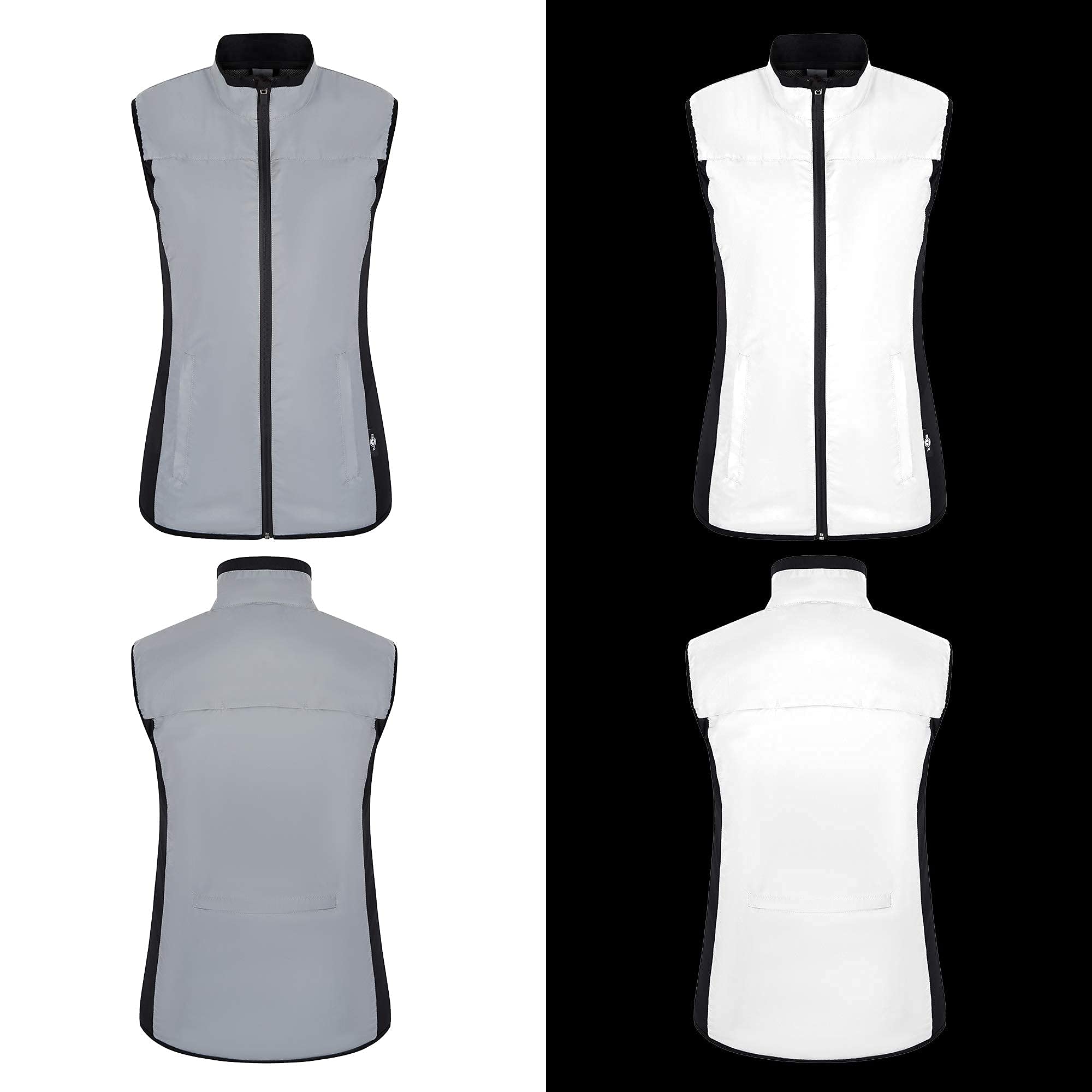 BTR High Visibility Reflective Silver Ladies Cycling and Running Gilet & Vest. Size 8