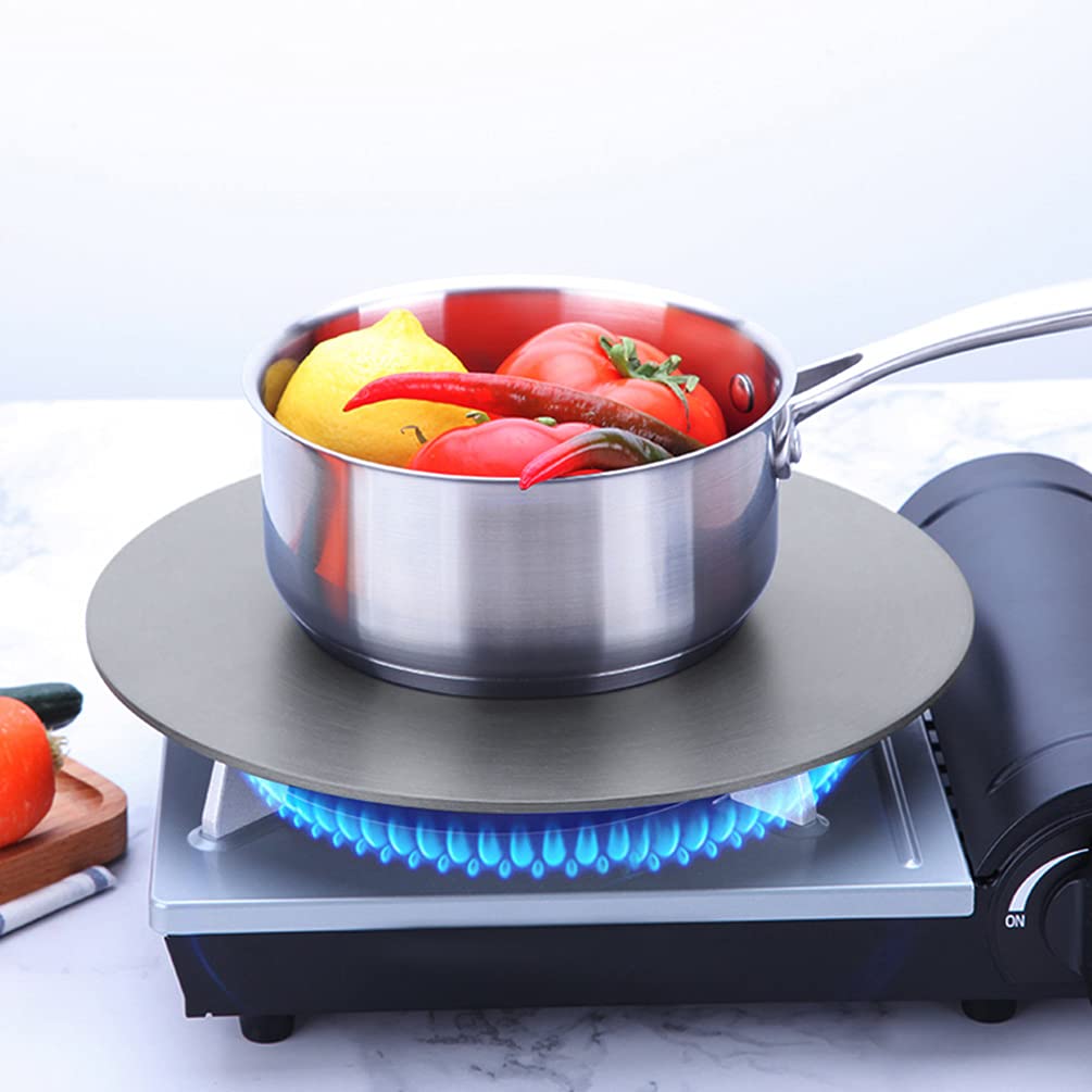 Heat Diffuser for Gas Stovetop,Cookware Accessories,Stove Diffuser for Pot Protection,Round Fast Defrosting Tray,Multifunctional Thawing Plate for Defrosting of Frozen Food (9.5Inch)