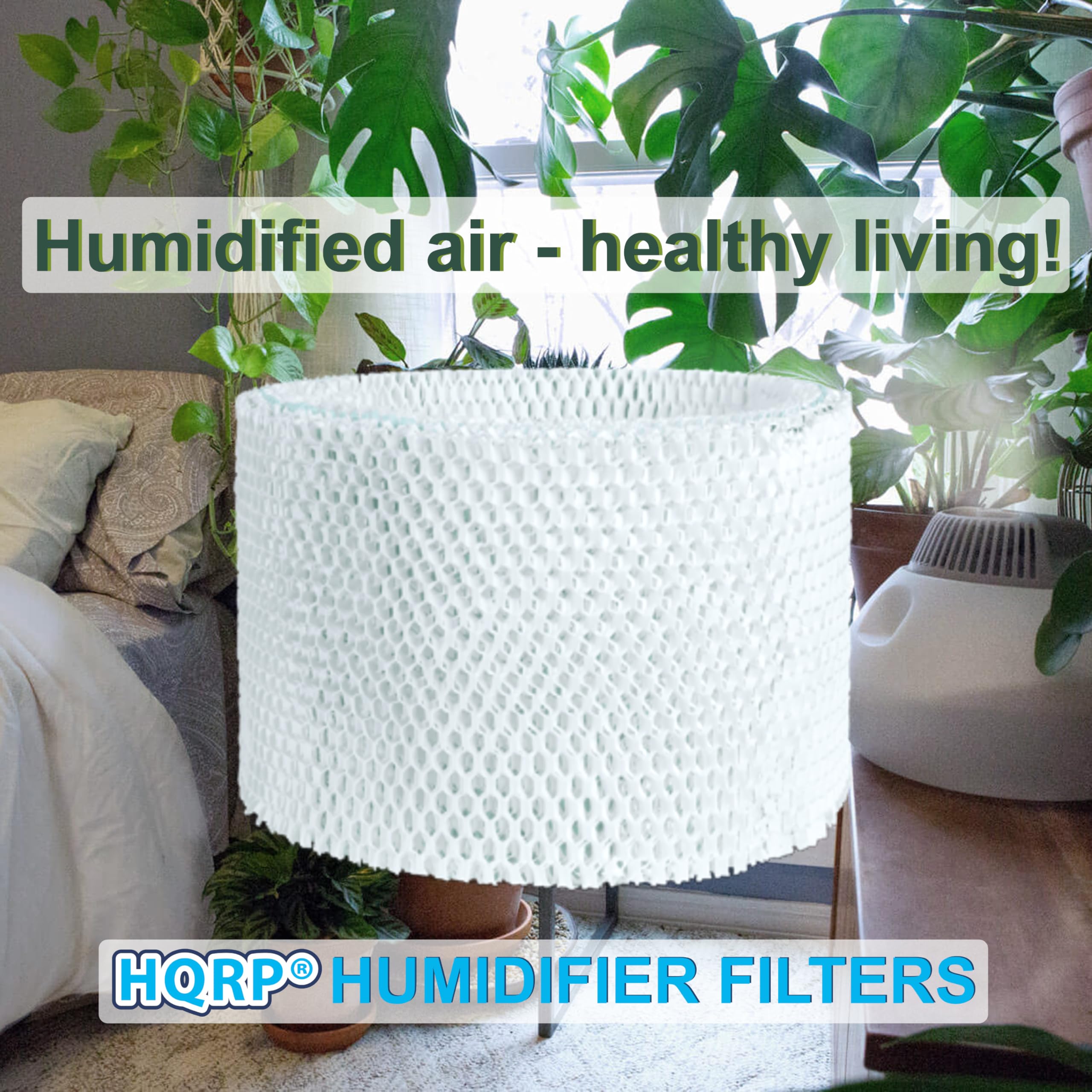 HQRP 2-Pack Wick Filter сompatible with Sunbeam SF221 SWF75 SF222PDQ SF221PDQ-UM fits SCM3501 SCM3502 SCM3609 SCM3657 SCM3656 SCM3755 SCM3609P SCM3755C Humidifier