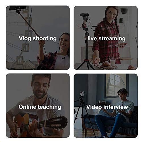 CALGENEX 3.5mm Professional Lavalier Microphone for iPhone, Condenser Microphone for Phone and Video Recording, Lavalier Microphone (9.8ft) for YouTube, Interviews and Meetings.