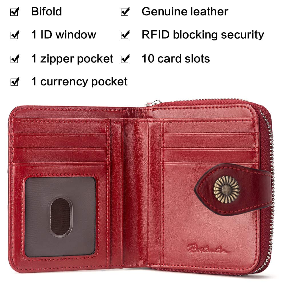 BOSTANTEN Genuine Leather Hobo Handbags bundle Leather Wallet for Women
