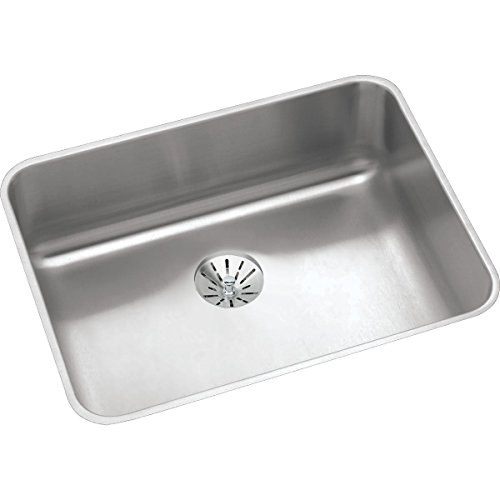Elkay ELUHAD211555PD Lustertone Classic Single Bowl Undermount Stainless Steel ADA Sink with Perfect Drain