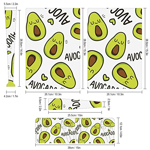Cute Avocado Pattern Full Protective Skin Cover Design Wrap Decal Sticker Compatible with PS5 Digital Edition Console and Controller
