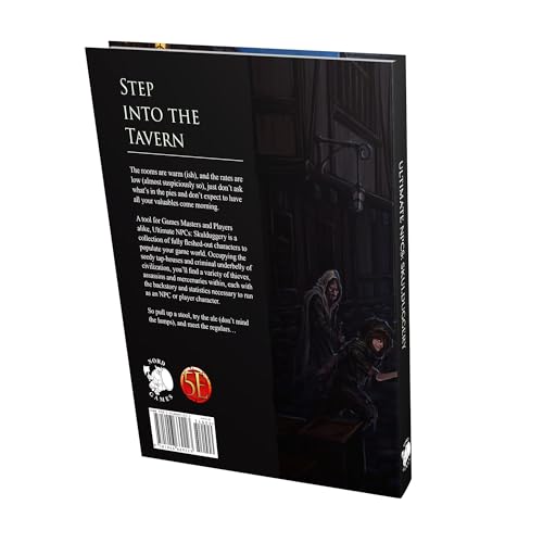 Nord Games: Ultimate NPCs: Skulduggery - Hardcover RPG Supplement Book, Full-World Character Collection, Roleplaying Game, 5e D&D Compatible, 323 Pgs