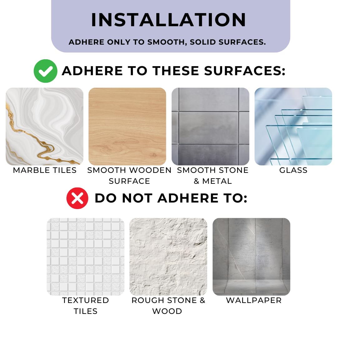 FERROFASIL Shower Caddy 2 Pack, Adhesive Shower Organizer for Bathroom Storage, Adhesive Shelves for Bathroom Organization, Large Shelf for Storage Kitchen Shower Bathroom and Cabinet Organization