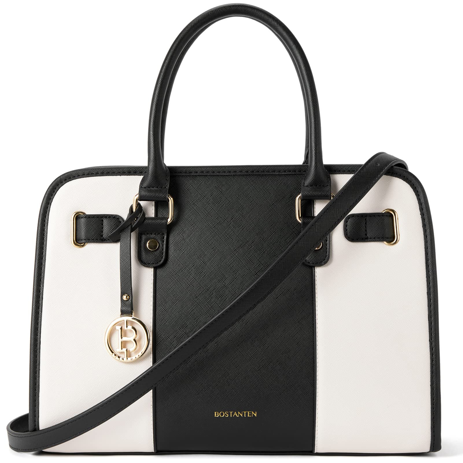 BOSTANTEN Leather Handbags for Women Fashion Satchel Purses Top Handle Tote Work Shoulder Bags Crocodile Pattern