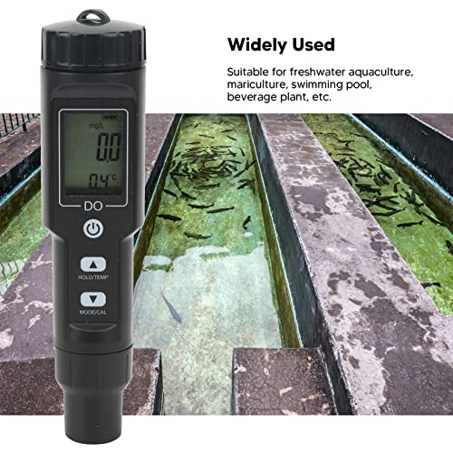 Dissolved Oxygen Detector, High Accuracy Water Oxygen Measuring Pen Large Display Screen for Mariculture