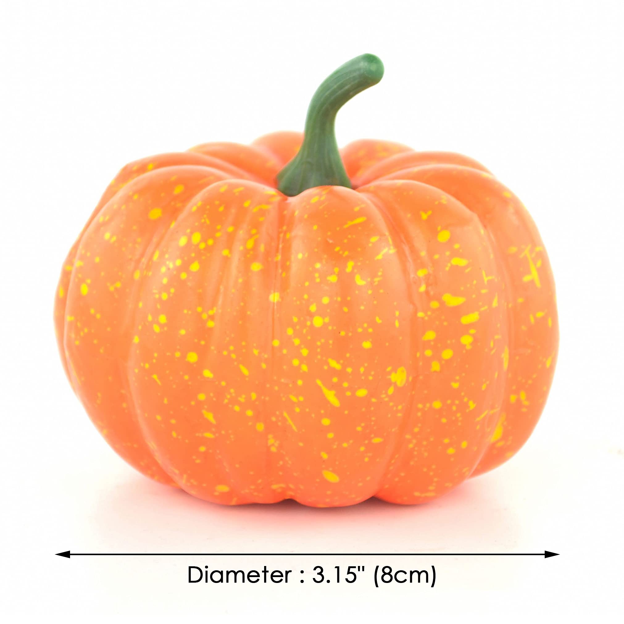 JEDFORE Fake Fruit Home House Kitchen Decoration Artificial Lifelike Simulation Mini Pumpkins Halloween Thanksgiving Day House Decoration - Set of 10 - Orange