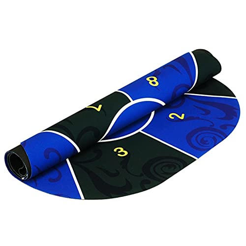 Craps and Roulette Table Felt Poker Tablecloth 18090cm Texas Table Cloth Poker Board Game Rubber Pad Casino Gaming Roulette Dice Betting Mat Colors Poker Table Mat (Color : Blue)