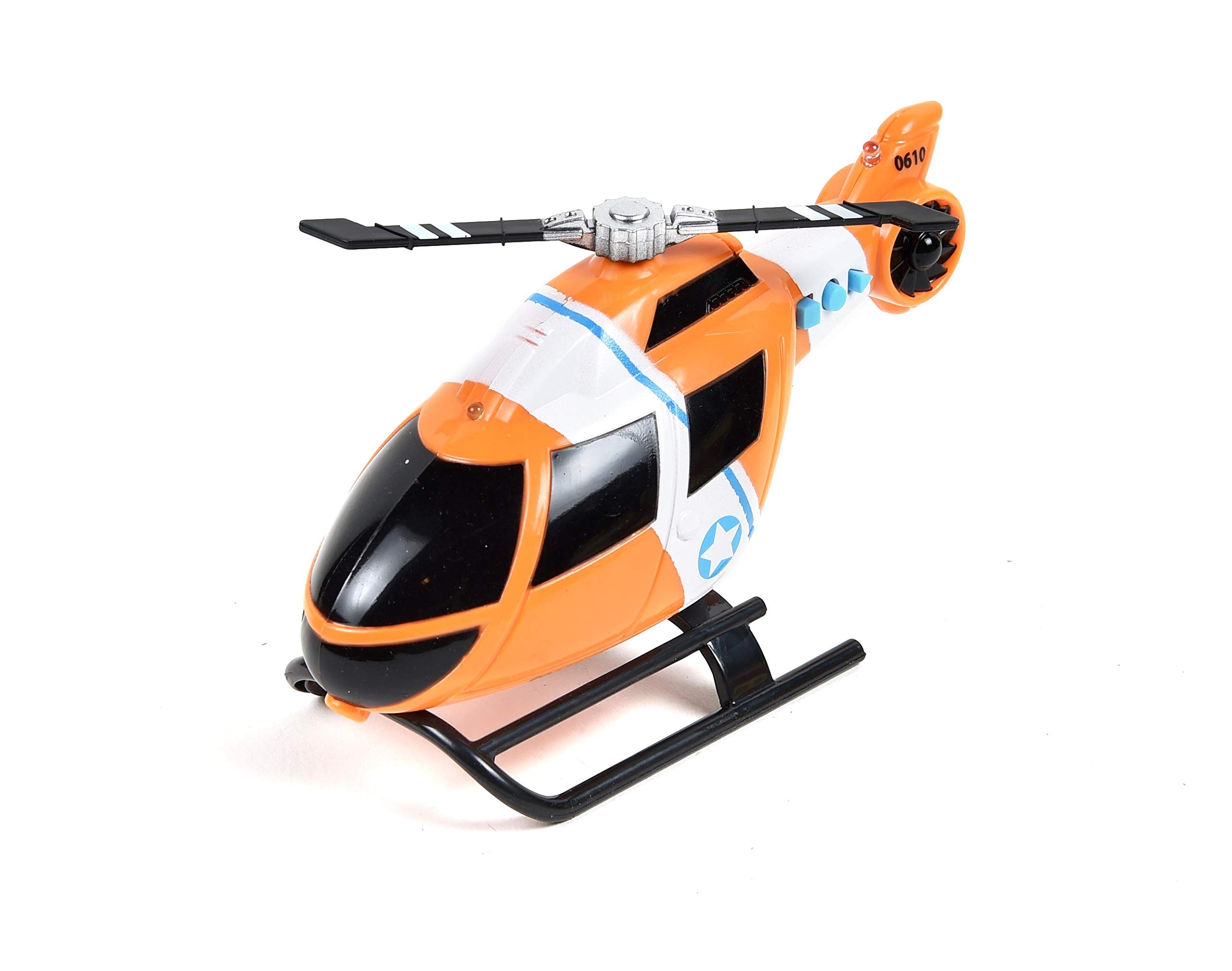 Sunny Days Entertainment Maxx Action Mini Rescue Vehicles 3 Pack | Rubber Tires | Lights & Sounds | 8 Assorted Styles | Helicopter - Fire Truck - Ambulance | Color & Style May Vary