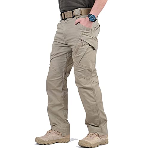 BUTERULES Tactical Pants Mens Multi Pockets Cargo Pants Military Combat Cotton Pant Dark Gray L(32)