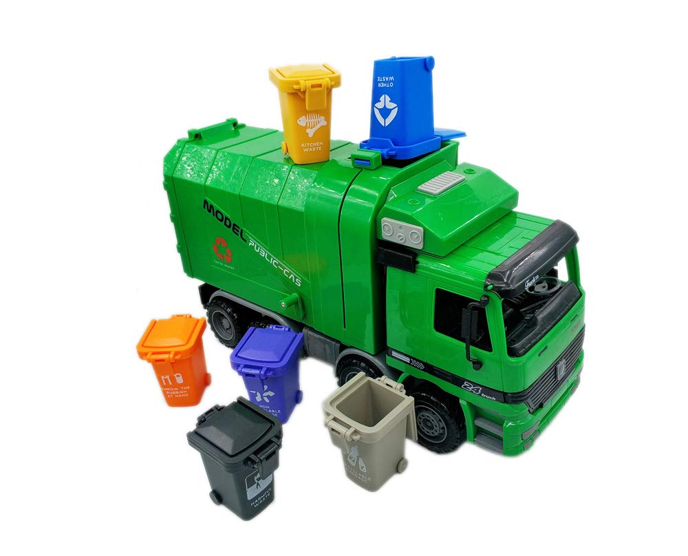 Nuanmu Trash Can Toy Kids Push Toy Vehicles Garbage Can