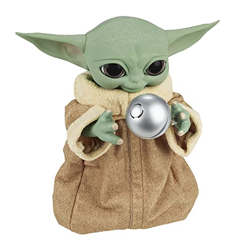 STAR WARS The Mandalorian Galactic Snackin' Grogu Animatronic Toy with Over 40 Sound and Motion Combinations, Interactive Toys