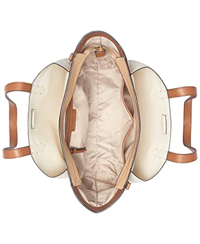 Calvin Klein Millie Novelty Tote, Cherub White/Rye/Caramel Combo
