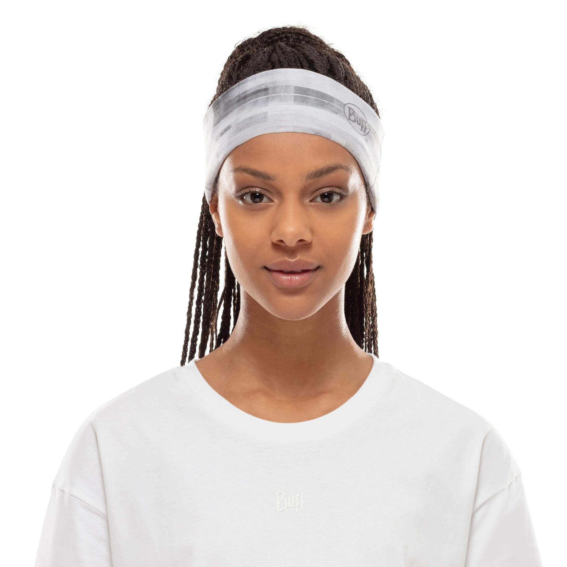 BUFF CoolNet UV Neck Gaiter, UPF 50 Sun Protection, Breathable, Cooling Bandana, Versatile, Quick Dry Face Mask, Derama Grey, Adult Size