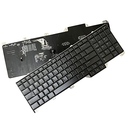 GinTai Laptops Keyboard Backlit US Replacement for Dell Alienware 17 R5 Area 51M 0WYFCV WYFCV RGB PK132F11A01 NSK-EYBBC IT(Black)