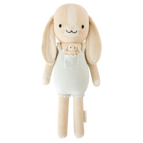 cuddle + kind Briar The Bunny Little 13" Hand-Knit Doll β 1 Doll = 10 Meals, Fair Trade, Heirloom Quality, Handcrafted in Peru, 100% Cotton Yarn