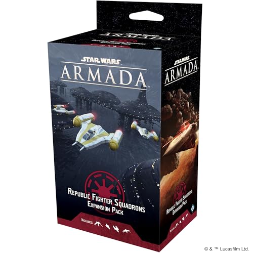 Star Wars: Armada Republic Fighter Squadrons EXPANSION PACK - Tabletop Miniatures Strategy Game for Kids & Adults, Ages 14+, 2 Players, 2 Hour Playtime, Made by Atomic Mass Games
