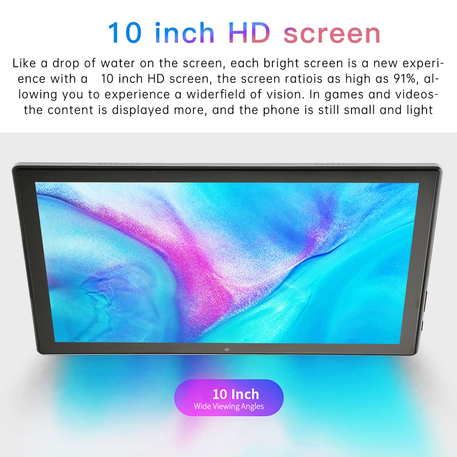 CHICIRIS 10 Inch Tablet 7000mah Battery 4G Tablet 6GB 256GB Outdoor (US Plug 110V Light Source)