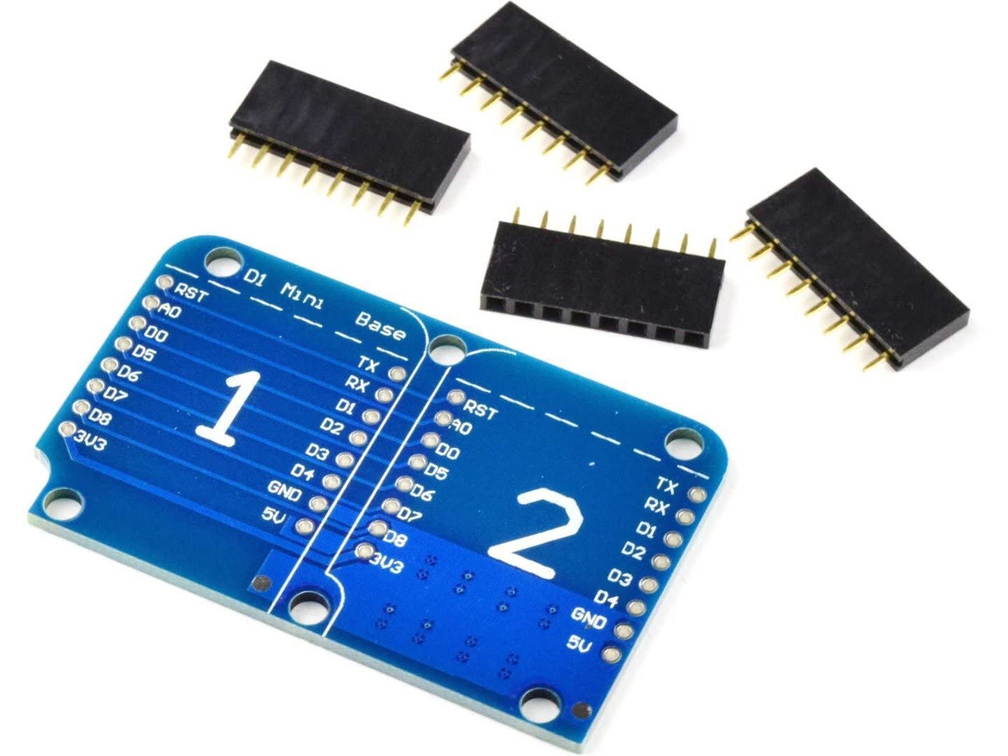 CANADUINO® 3 x WEMOS D1 Mini Compatible ESP8266 Dual Base