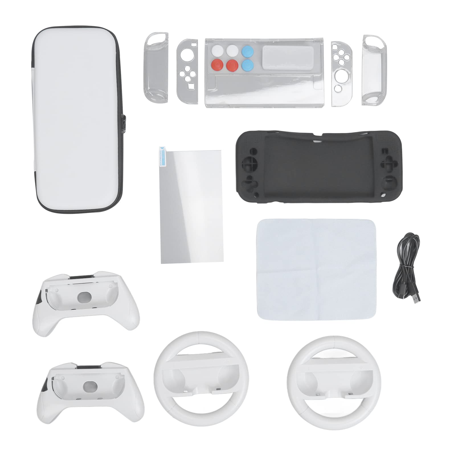 Controller Protector Bundle Game Accessories Kit Thumb Grip Cover Drop Resistant for Game Console