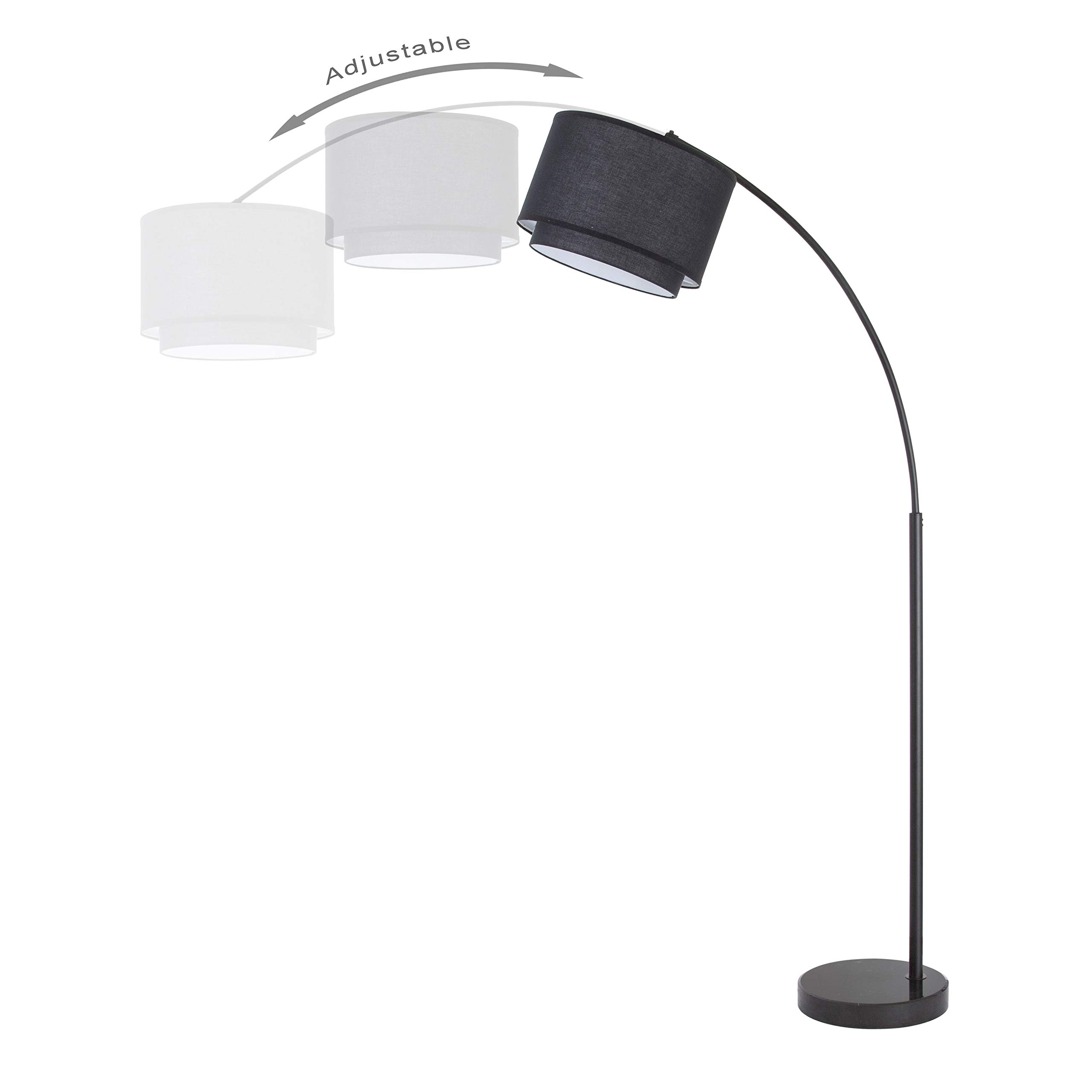 Major-Q Modern 81" Arc Tall Living Room-Stand Up Arching Drum Shade Large Floor Lamp for Dinning/Bedrooms-Corner Lamp for Office Lighting