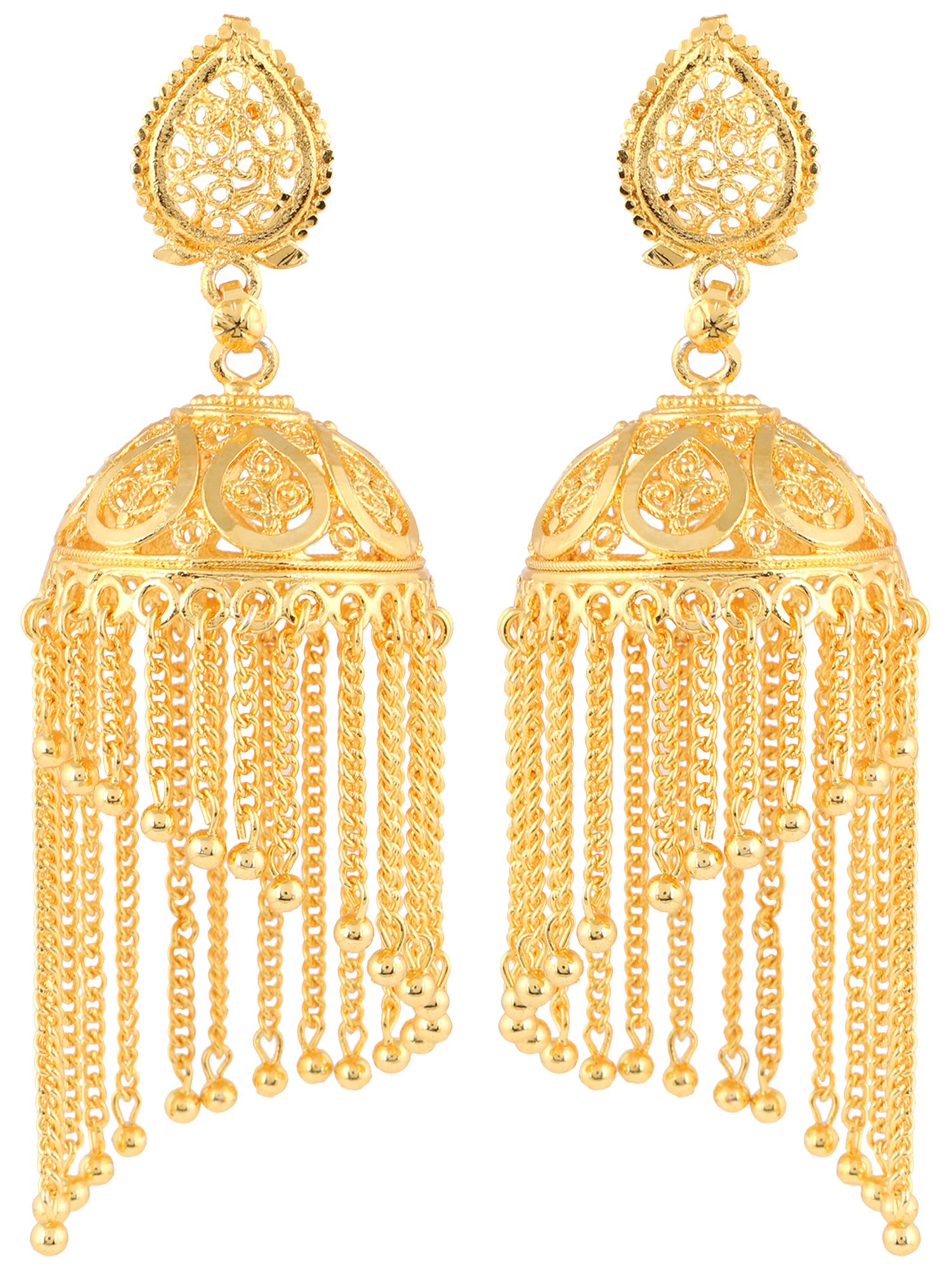Bodha Traditional Gold Designer Jhumki Earrings (SJ_655)