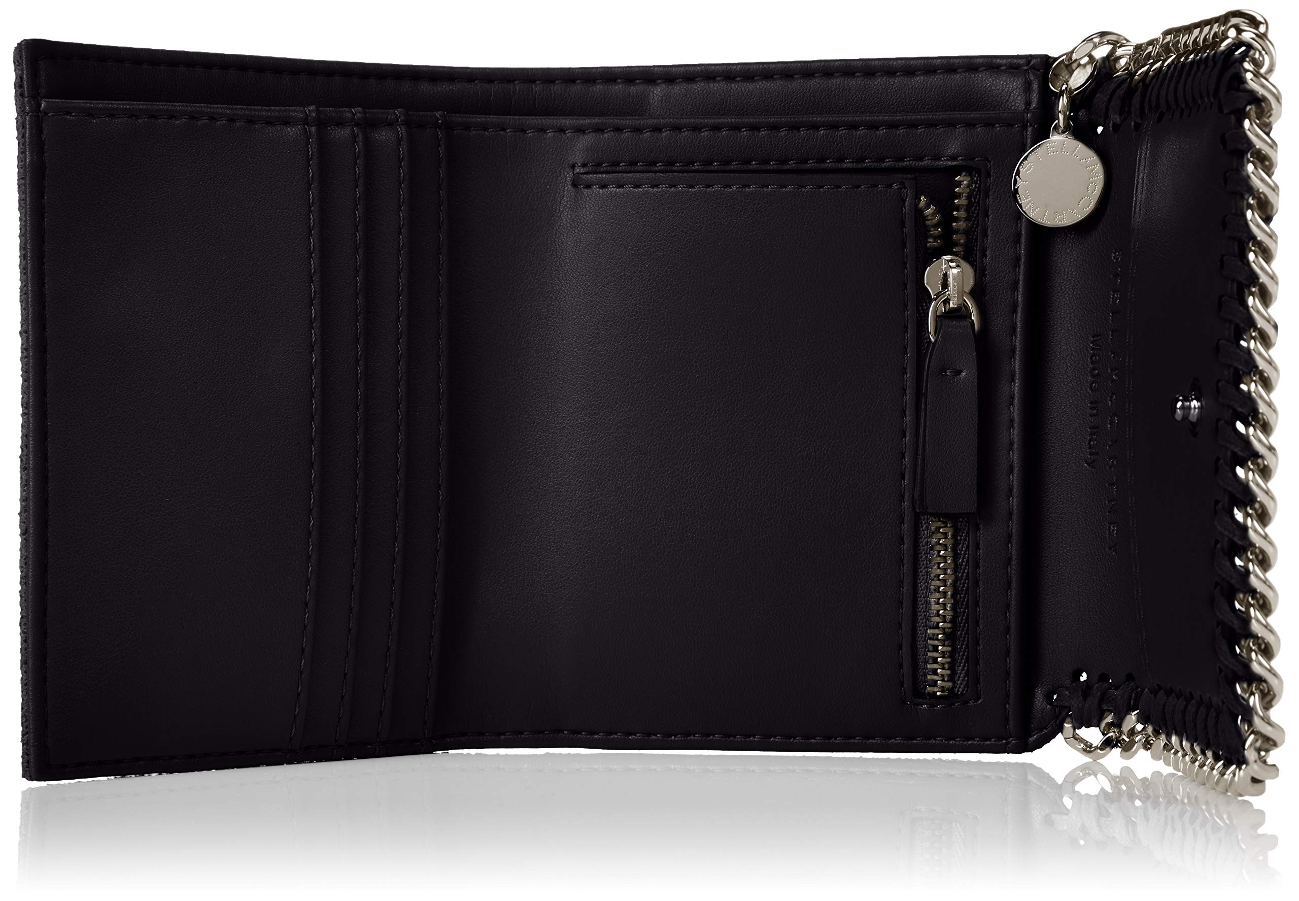 Stella McCartney SMALL FLAP Wallet Falabella Black Tri-Fold Wallet