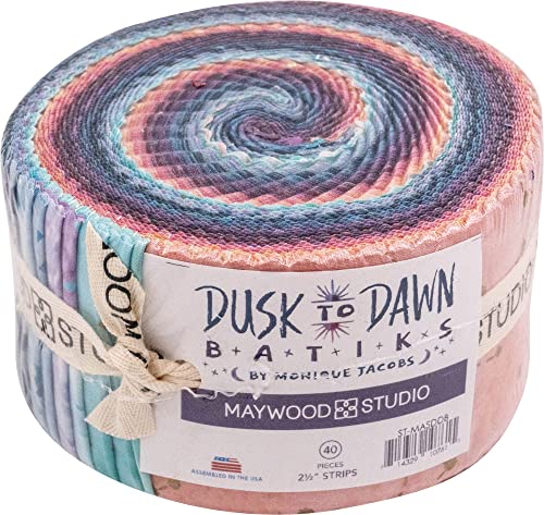 Monique Jacobs Dusk to Dawn Batiks Strips 40 2.5-inch Strips Jelly Roll Maywood Studio, ST-MASDDB