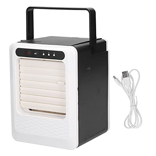 Portable Air Conditioners, Personal Space Mini Cooler Evaporative Desktop Spray Fan with 3 Wind Speeds Small AC Cooling Cool Mist Humidify Handle for Bedroom Room Home Camping Car Tent RV