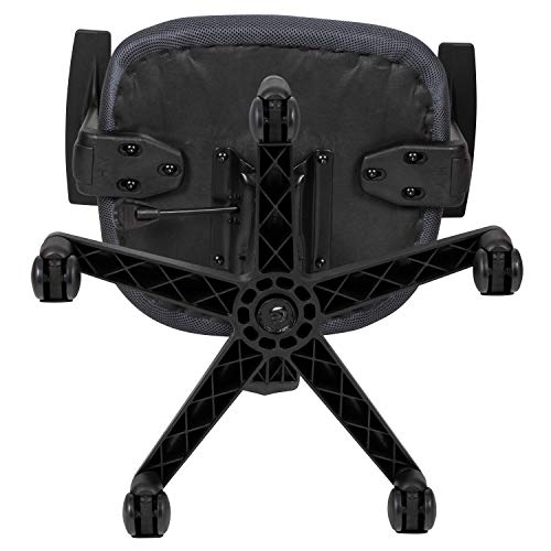 Flash Furniture Flash Fundamentals Mid-Back Gray Mesh Swivel Task Office Chair with Pivot Back and Arms