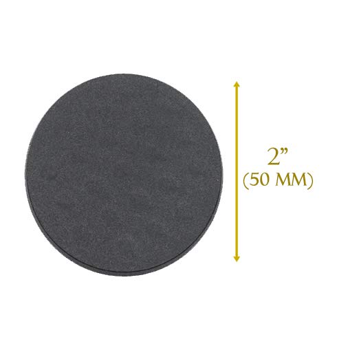 Stonehaven Miniatures 20PK - Blank Miniature Bases, 2" Diameter - Designed for 28mm Scale Table Top War Game Miniatures - Plastic, Black