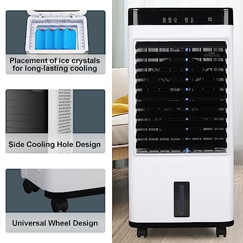 Portable Air Conditioners,3-IN-1 Air Cooler Humidifier Fan Modes 8H Timer,Free Standing Air Conditioner Portable Remote Control For Bedroom,Home Office And Camping