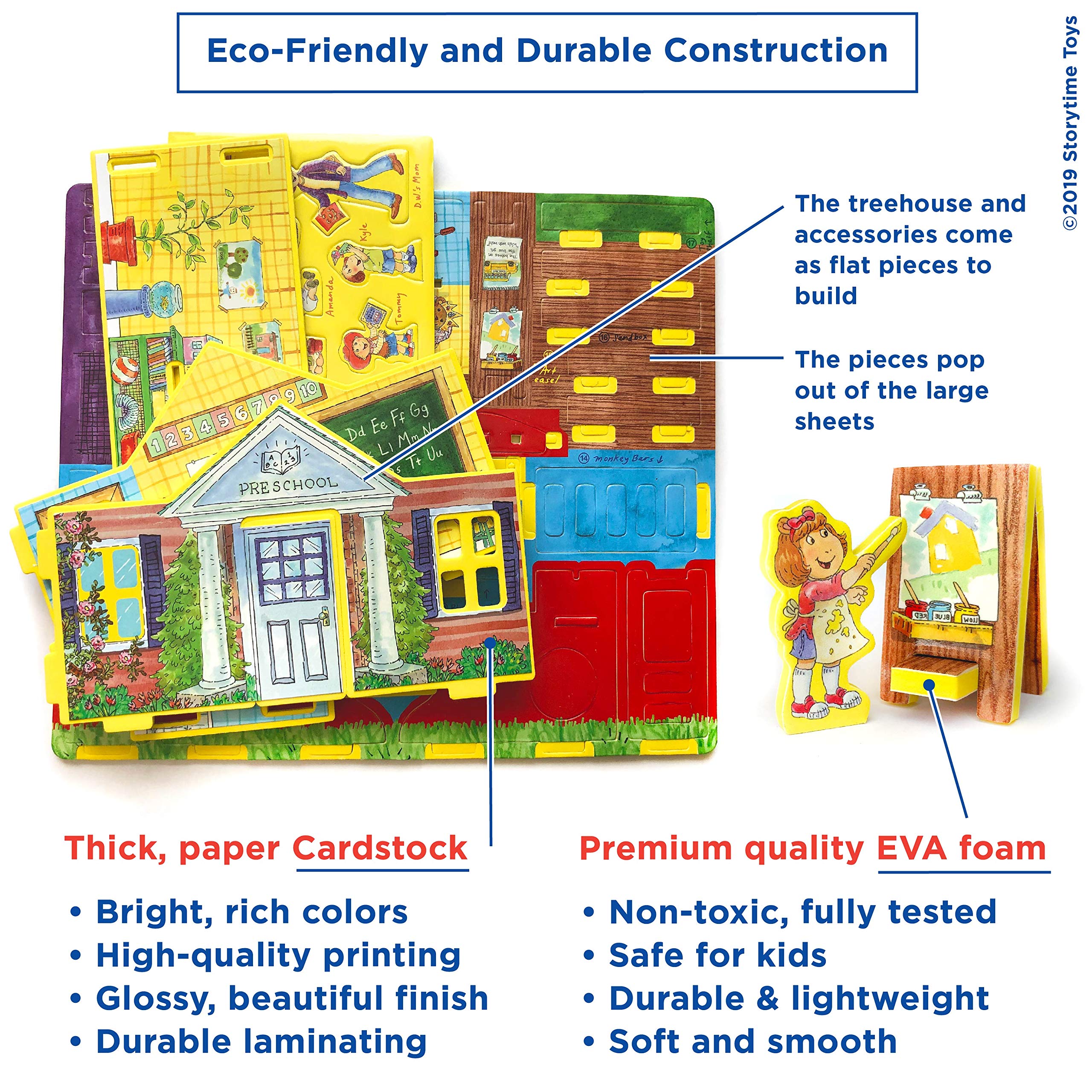 STORYTIME TOYS D.W.'s First Day of Preschool 3D Puzzle - Book and Toy Set - 3 in 1 - Book, Build, and Play