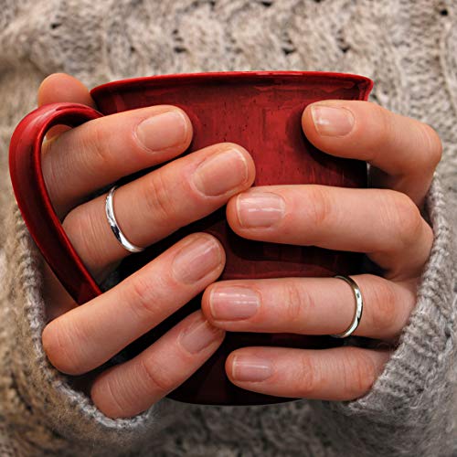 Bling Jewelry Simple Minimalist Thin Stackable .925 Sterling Silver Couples Wedding Band Ring For Men For Women 2MM