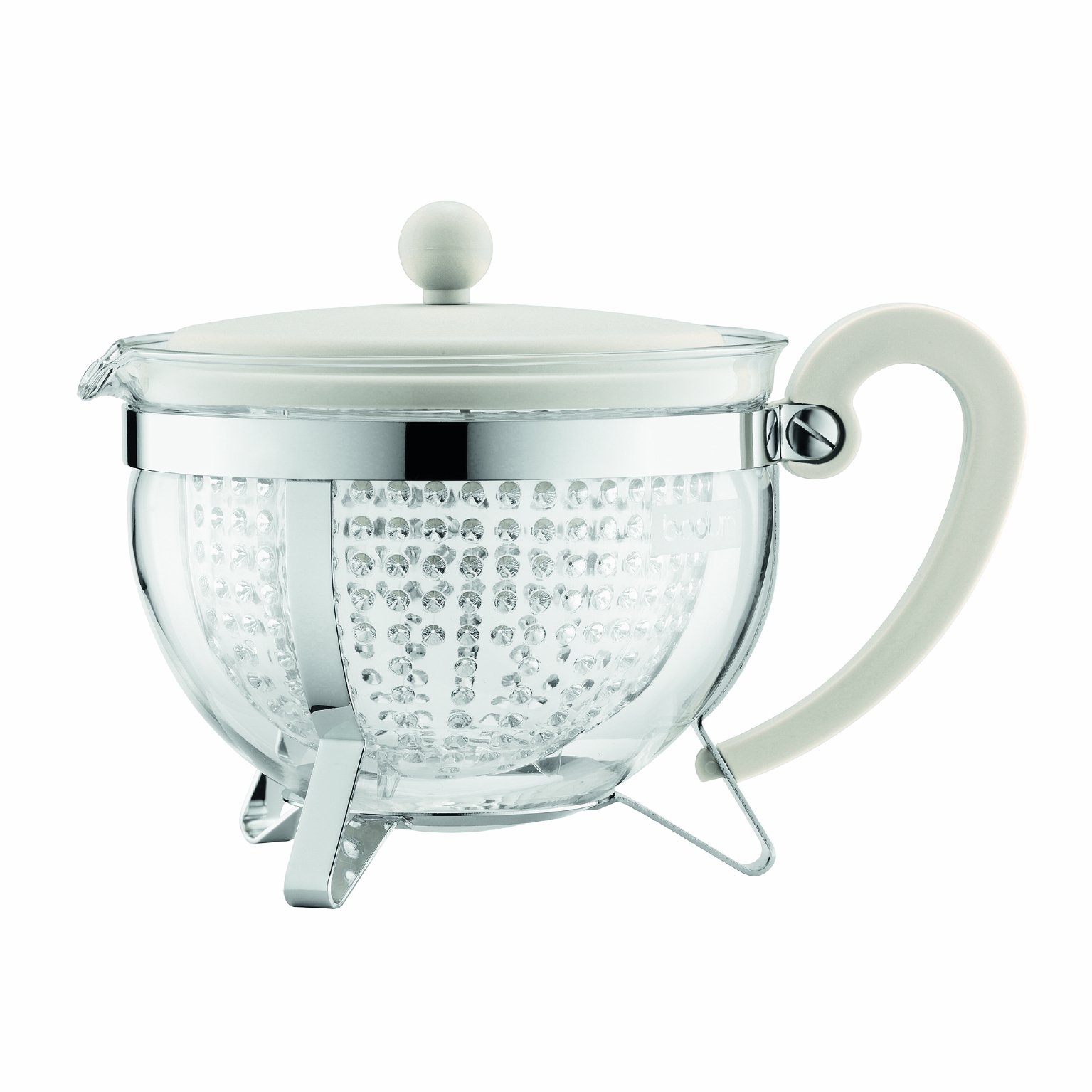 Bodum Chambord Tea Pot, 1.3-Liter, 44-Ounce, Off-White