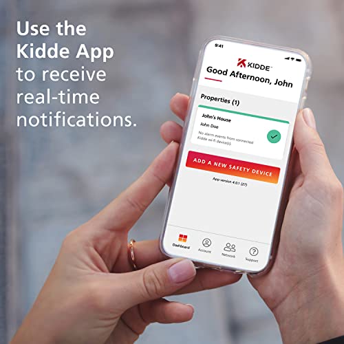 Kidde Smart Carbon Monoxide Detector & Indoor Air Quality Monitor, Plug in Wall, WiFi & Smart Smoke Detector, WiFi, Alexa Compatible Device, Hardwired w/Battery Backup