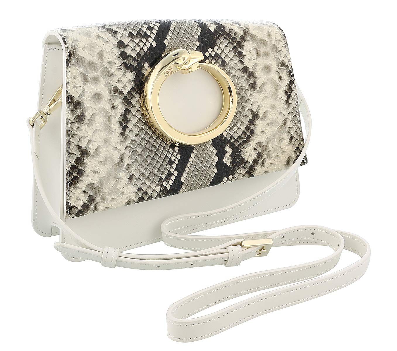 ROBERTO CAVALLI Class White Viper Shoulder Bag for womens