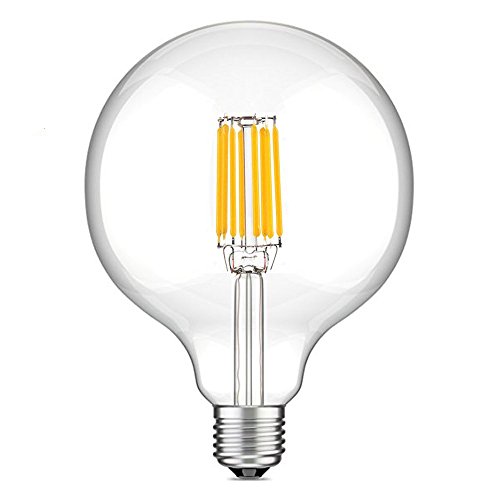 Bonlux G40 LED Vintage Filament Bulb 10W Edison Style LED G125 Clear Glass Globe Light Medium Screw E26 Base Neutral White 4000K 100W Incandescent Equivalent, Non-Dimmable