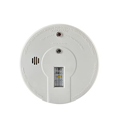 Kidde Smoke & Carbon Monoxide Detector with Voice Alerts, Battery Powered, Combination Smoke & CO Alarm & Smoke Detector with Safety Light for Hearing Impaired, Battery Operated Smoke Alarm