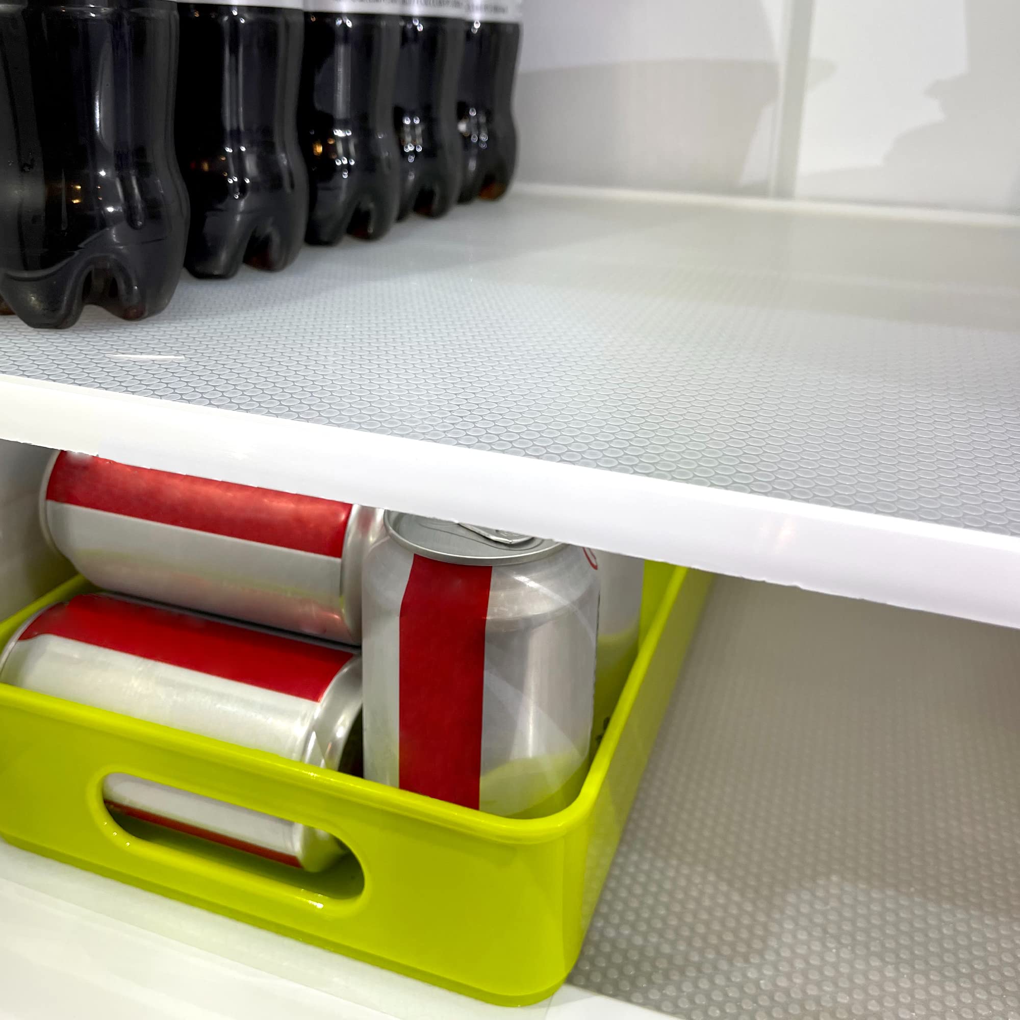 Cabinet Liners Non Slip Waterproof Clear Kitchen Drawer Shelf Liner 17.5 Inch X 20 FT Non Adhesive Mat for Fridge, Dresser, Wire Shelf, Toolbox, Cupboard, Pantry, Storage and Desk