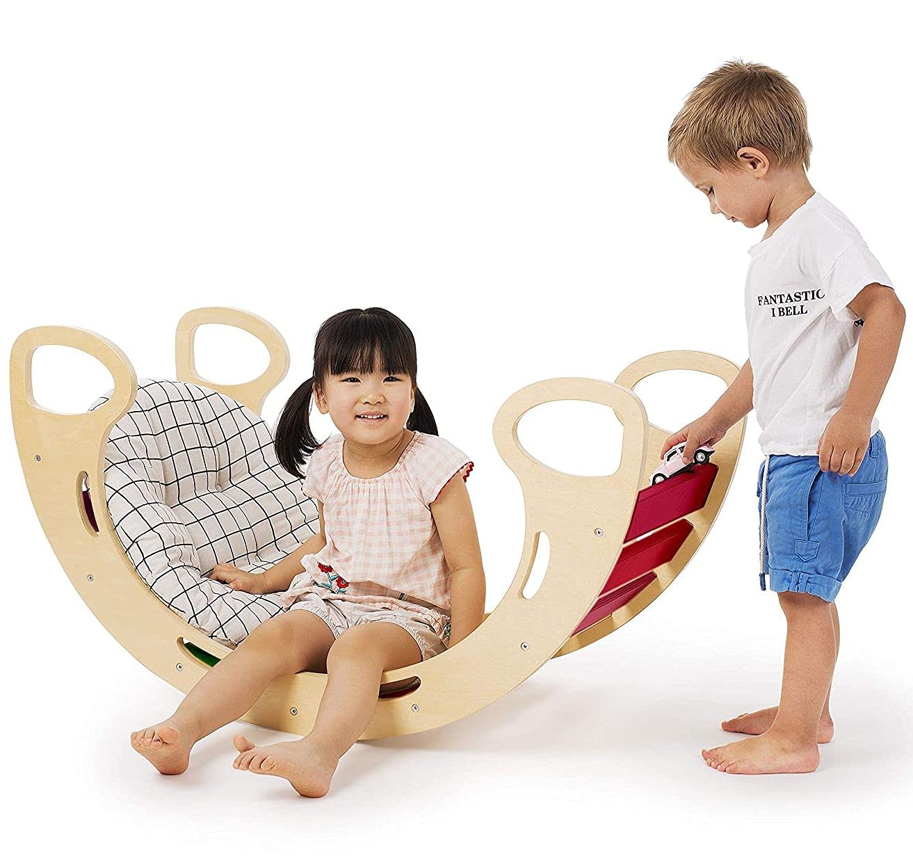 CASSAROKIDS Jumbo XXL Waldorf Climbing Arch Rainbow Rocker