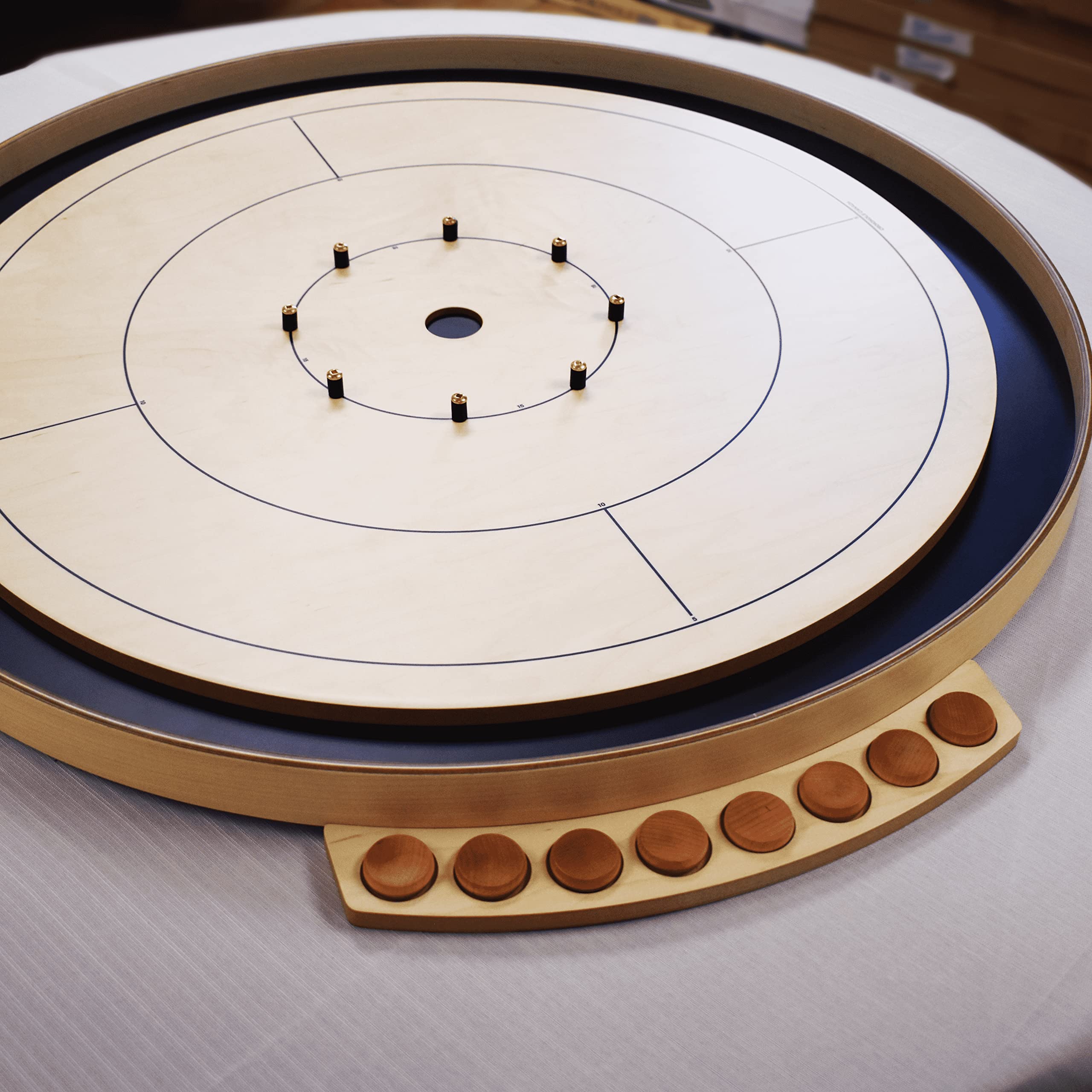 Crokinole Button Tray (8 Discs) (for Round Boards Only)