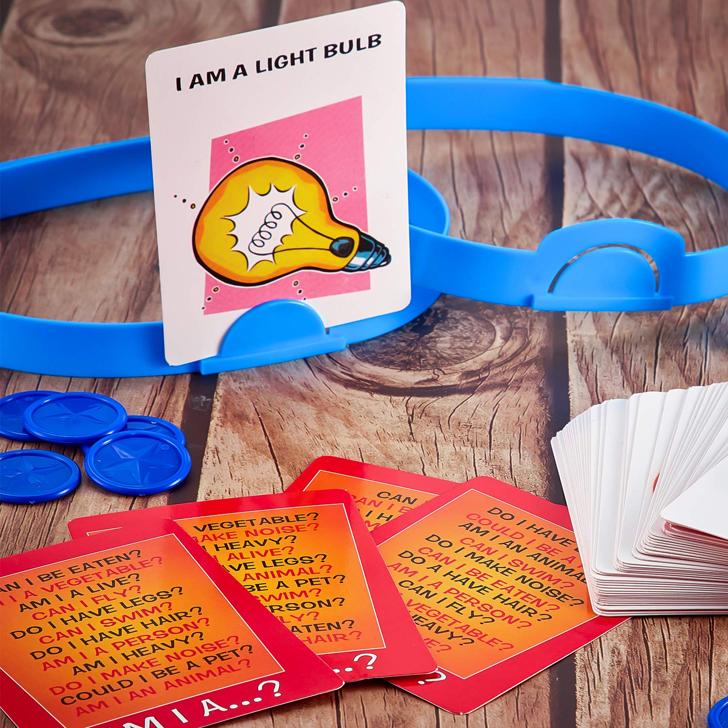 Sumind Headband Game Fun Guessing Game Quick Question Game Set Includes Headbands, Picture Cards, Scoring Coins, Sand Clock (Classic Style)