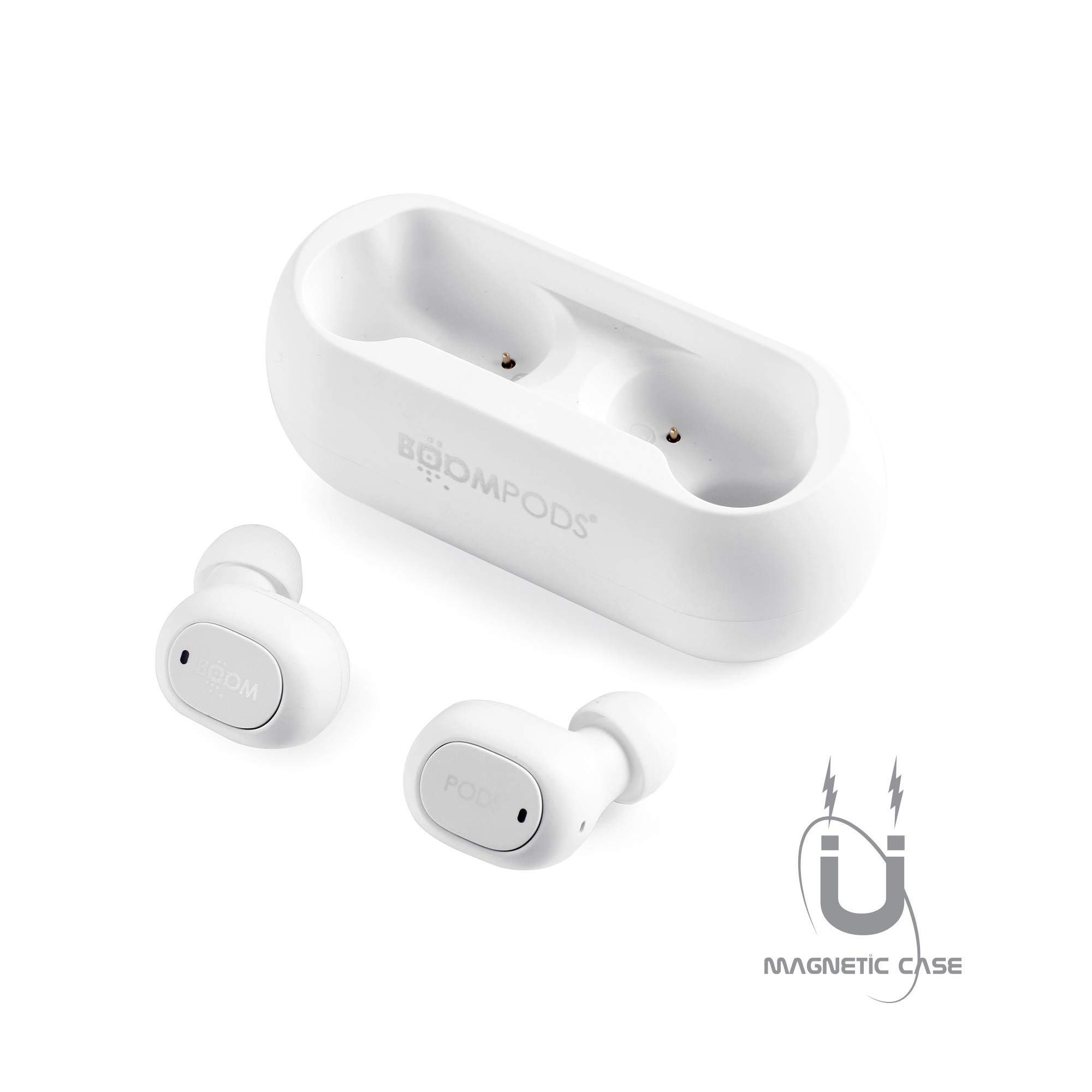 BoomPods Boombuds Go True Wireless - Best Sports Earbuds, Bluetooth, Portable Magnetic Charging Case, Water/Sweat Resistant IPX 4, Instant Connect TWS